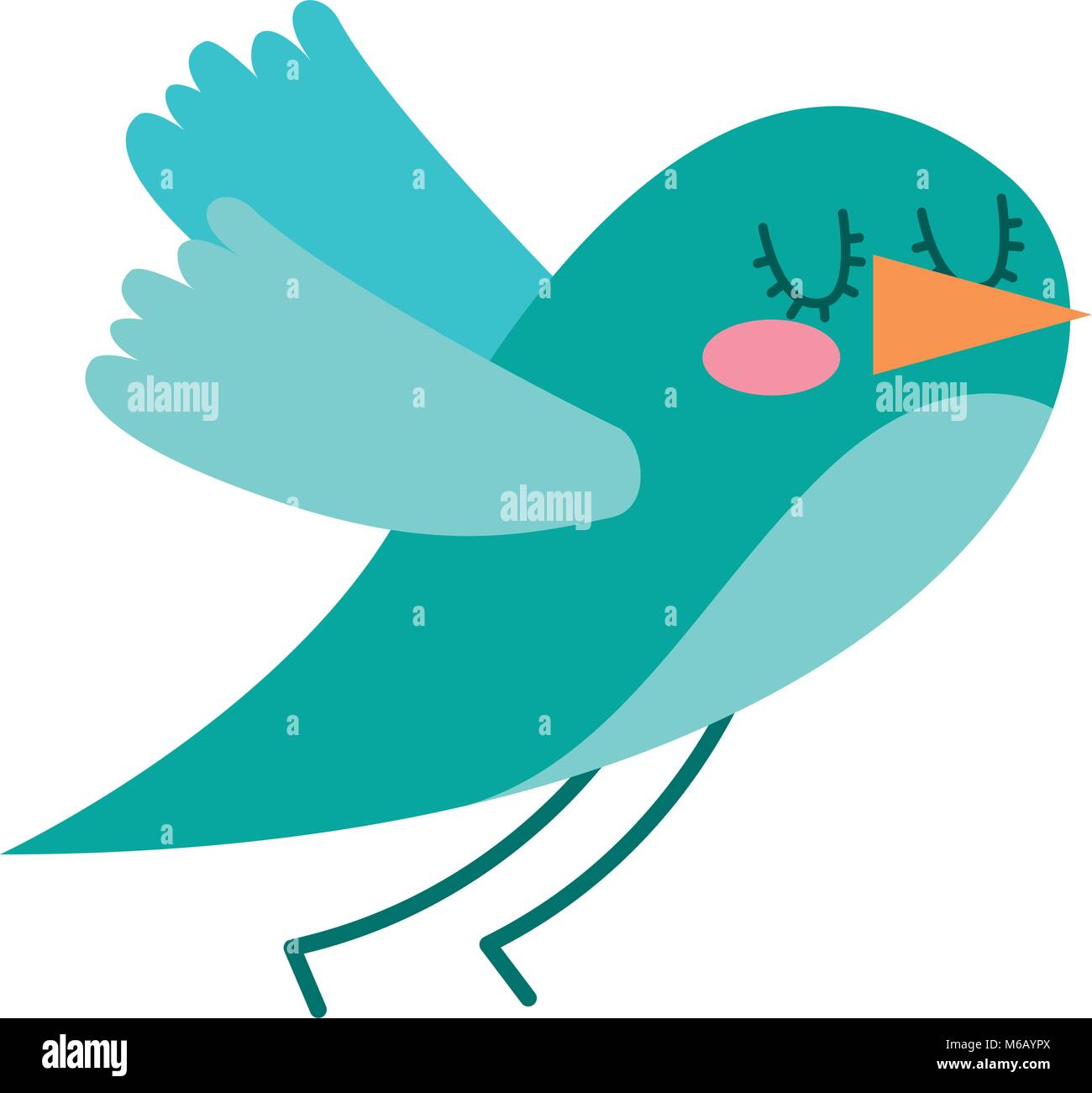 cute cartoon bird animal beauty Stock Vector Image & Art - Alamy