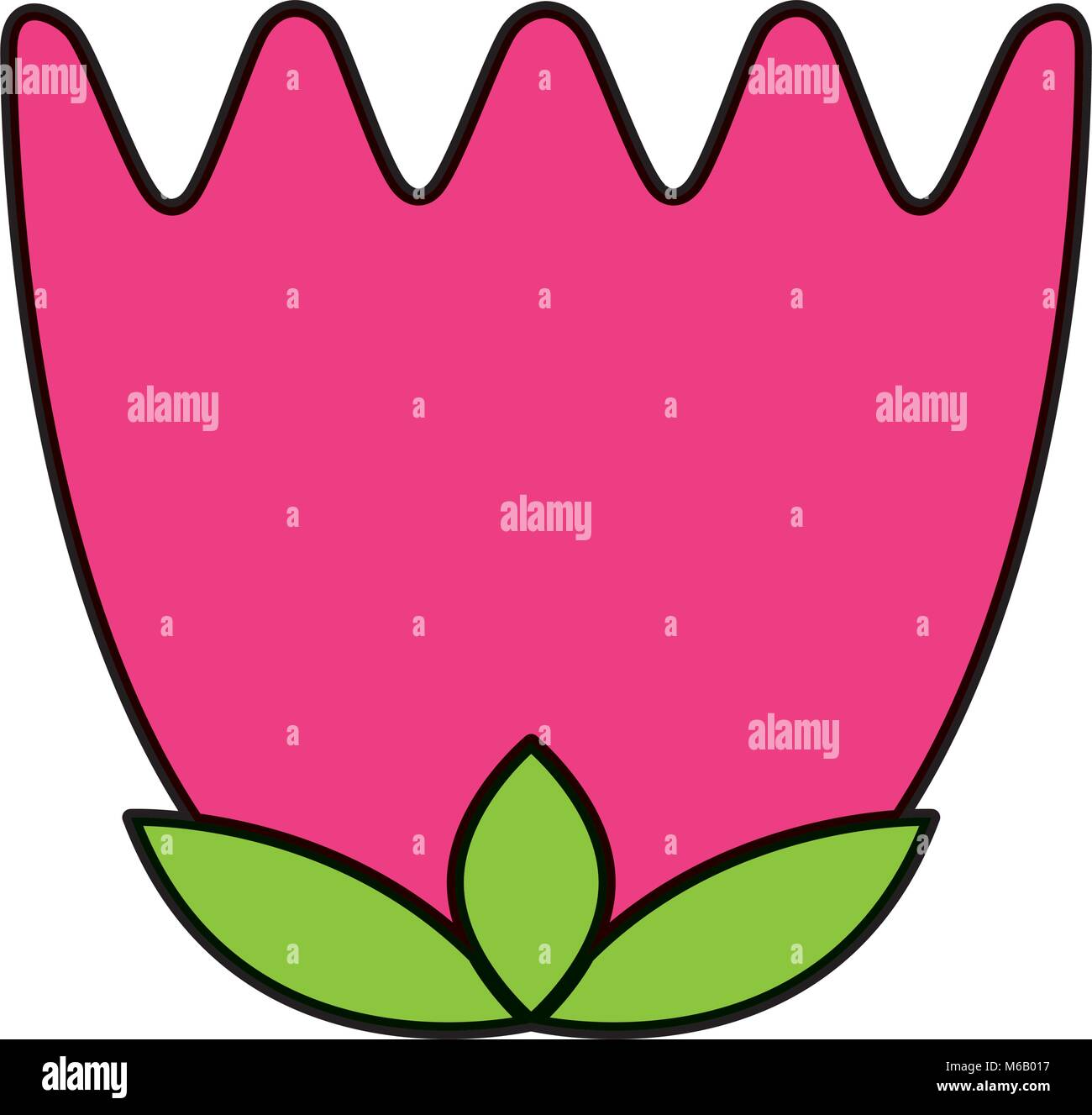 pink flower leave decoration natural icon Stock Vector Image & Art - Alamy