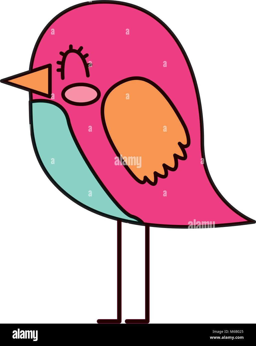 cute cartoon bird animal beauty Stock Vector Image & Art - Alamy