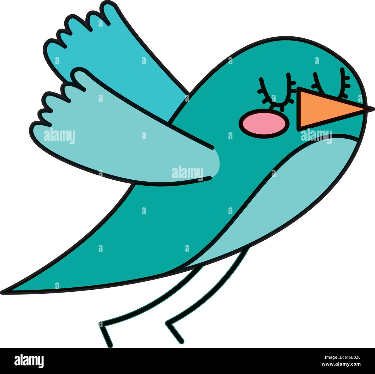 cute cartoon bird animal beauty Stock Vector Image & Art - Alamy