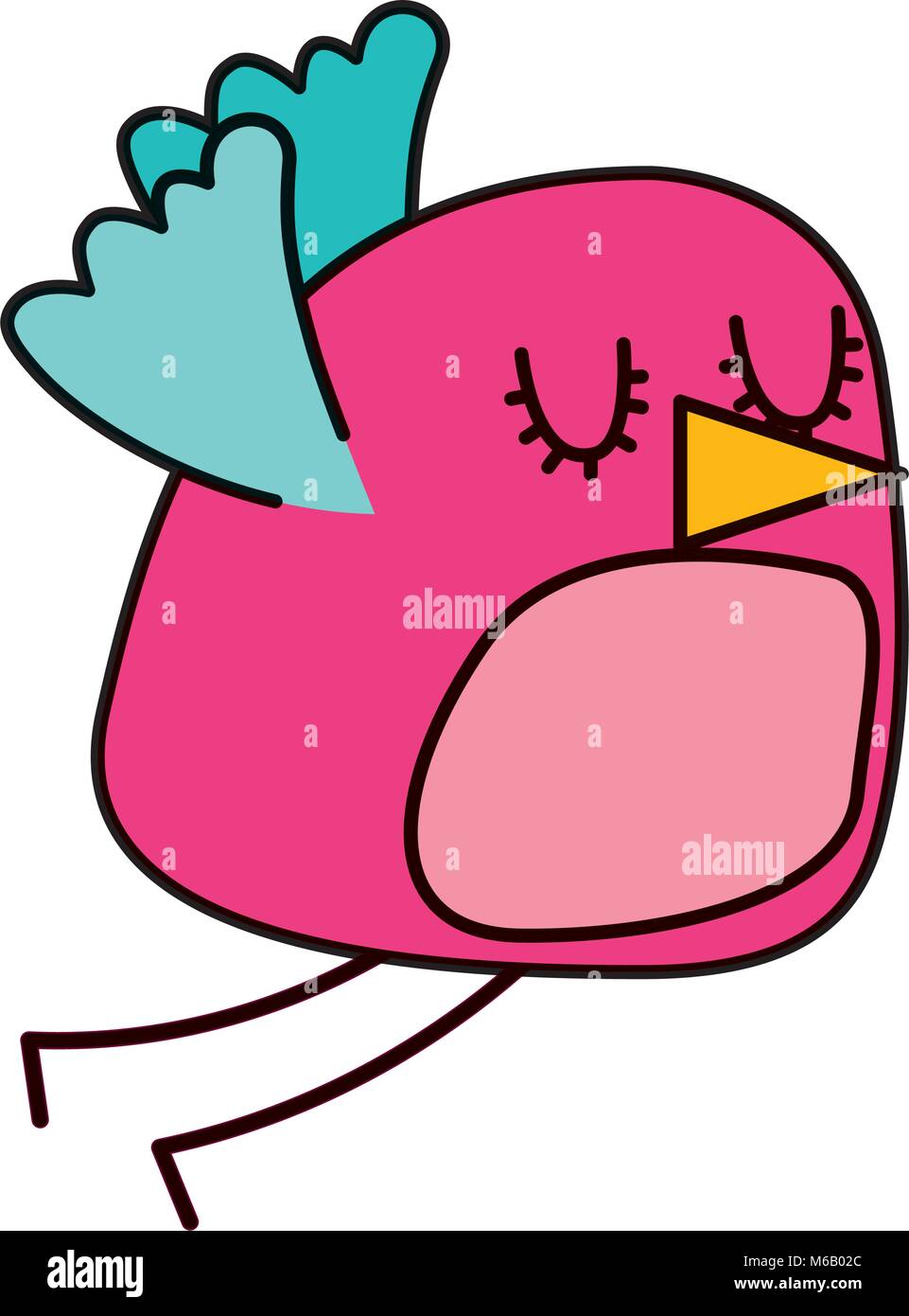 cute cartoon bird animal beauty Stock Vector Image & Art - Alamy