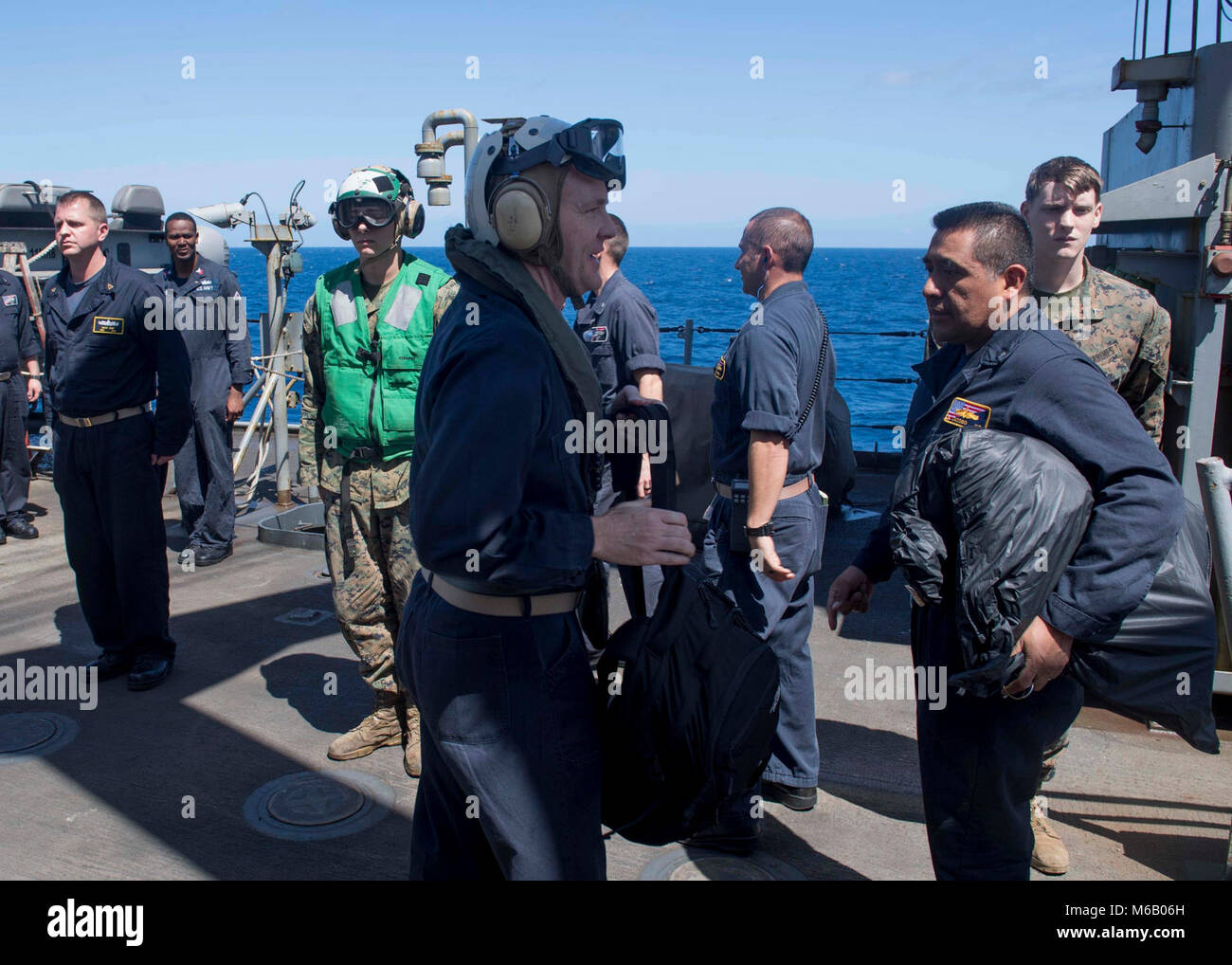 ATLANTIC OCEAN (Feb. 23, 2018) Capt. Brian J. Finman, deputy commodore ...