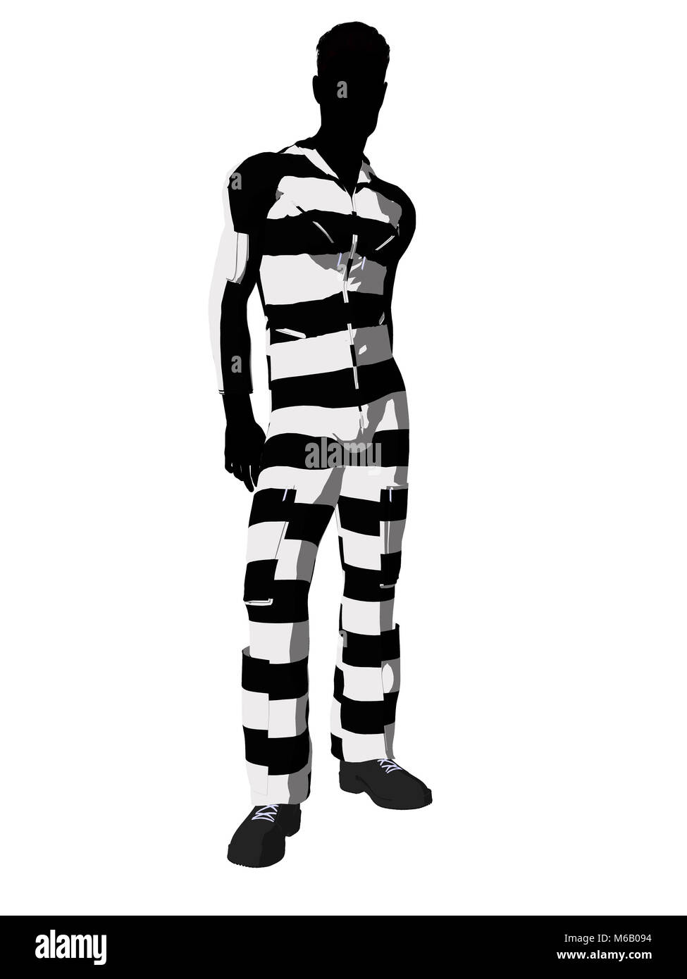Male criminal on a white background Stock Photo - Alamy