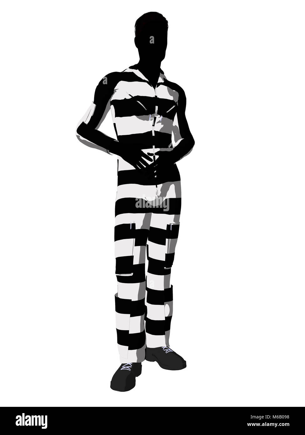 Male criminal on a white background Stock Photo - Alamy