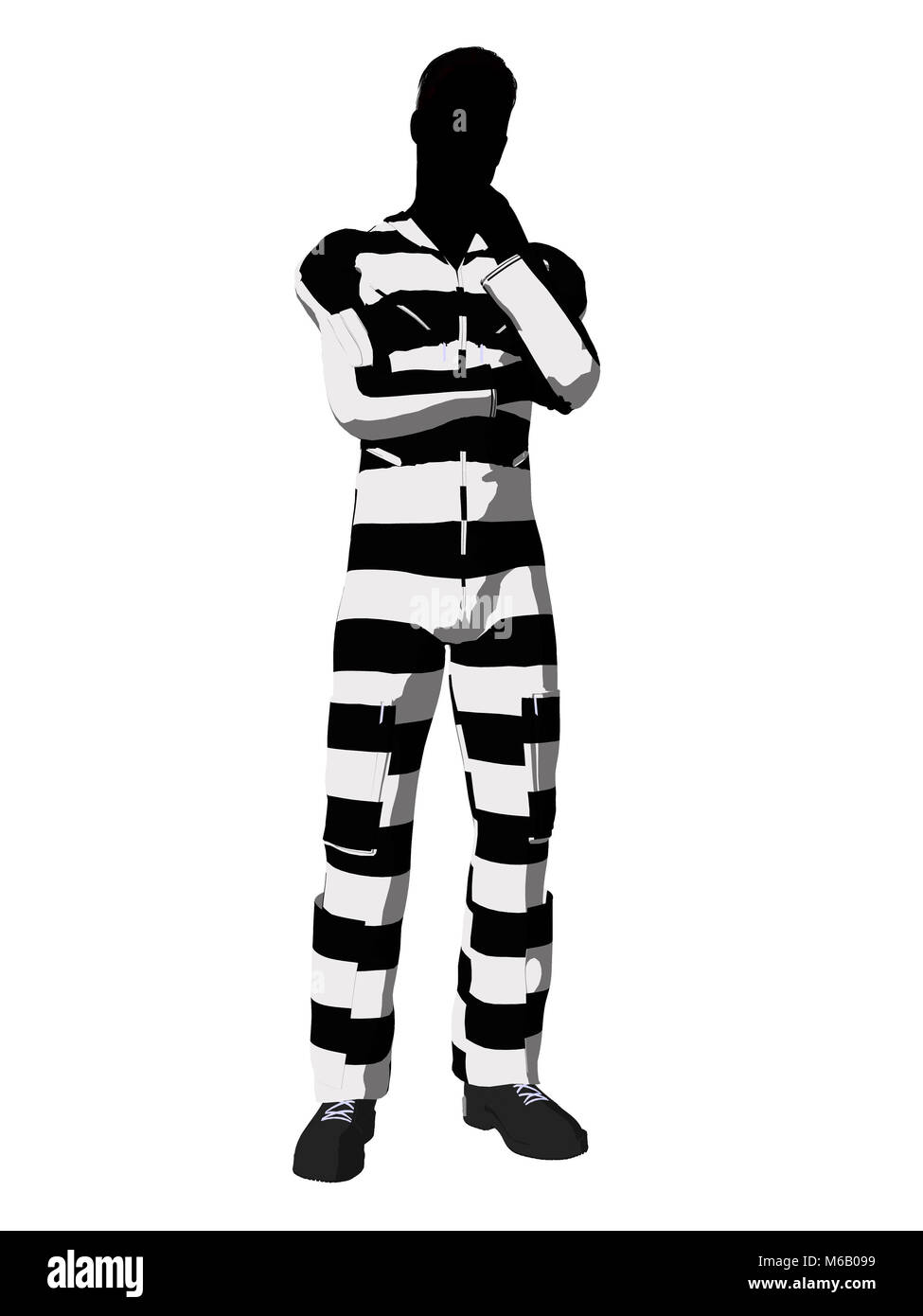 Male criminal on a white background Stock Photo - Alamy