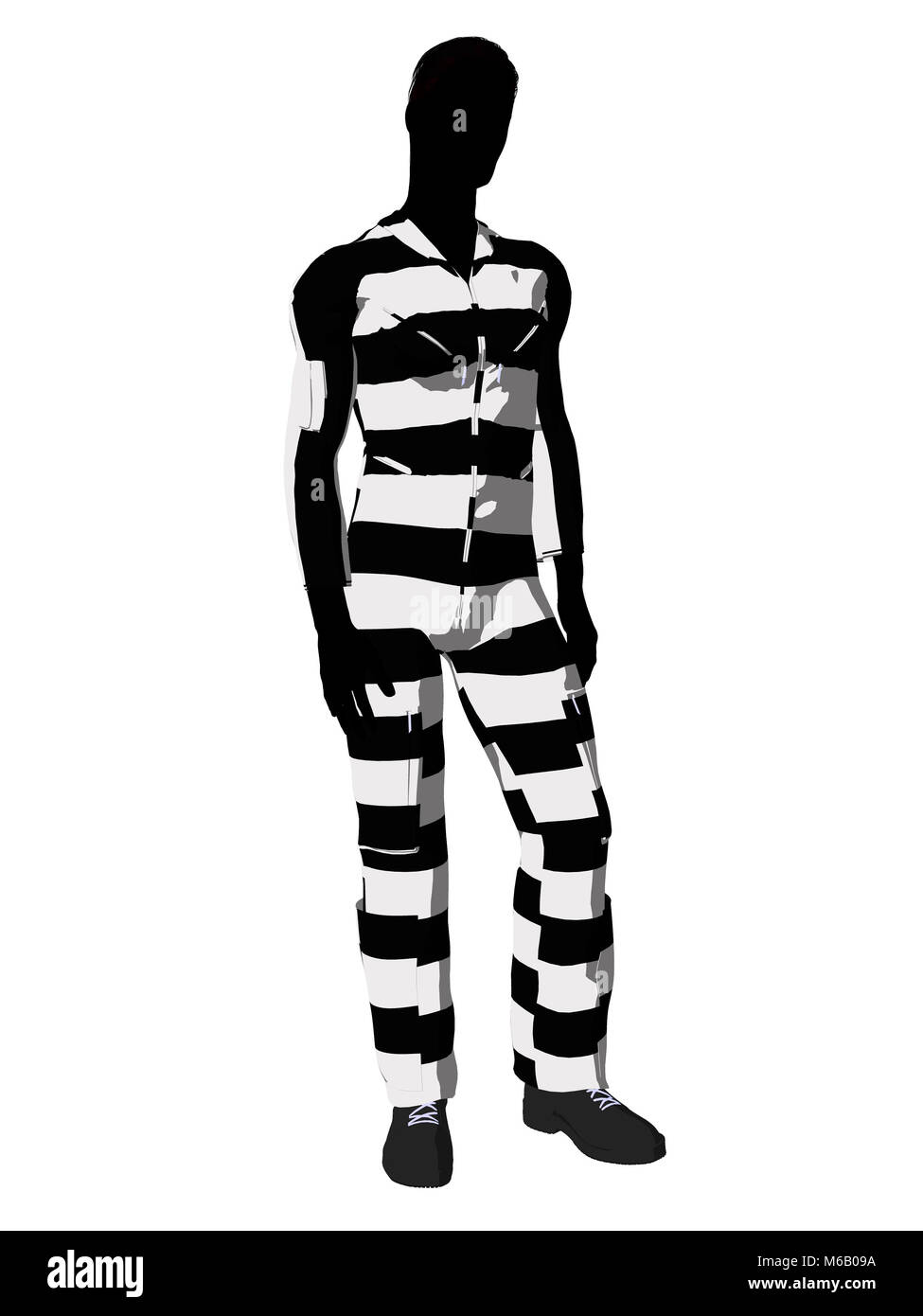 Male criminal on a white background Stock Photo - Alamy