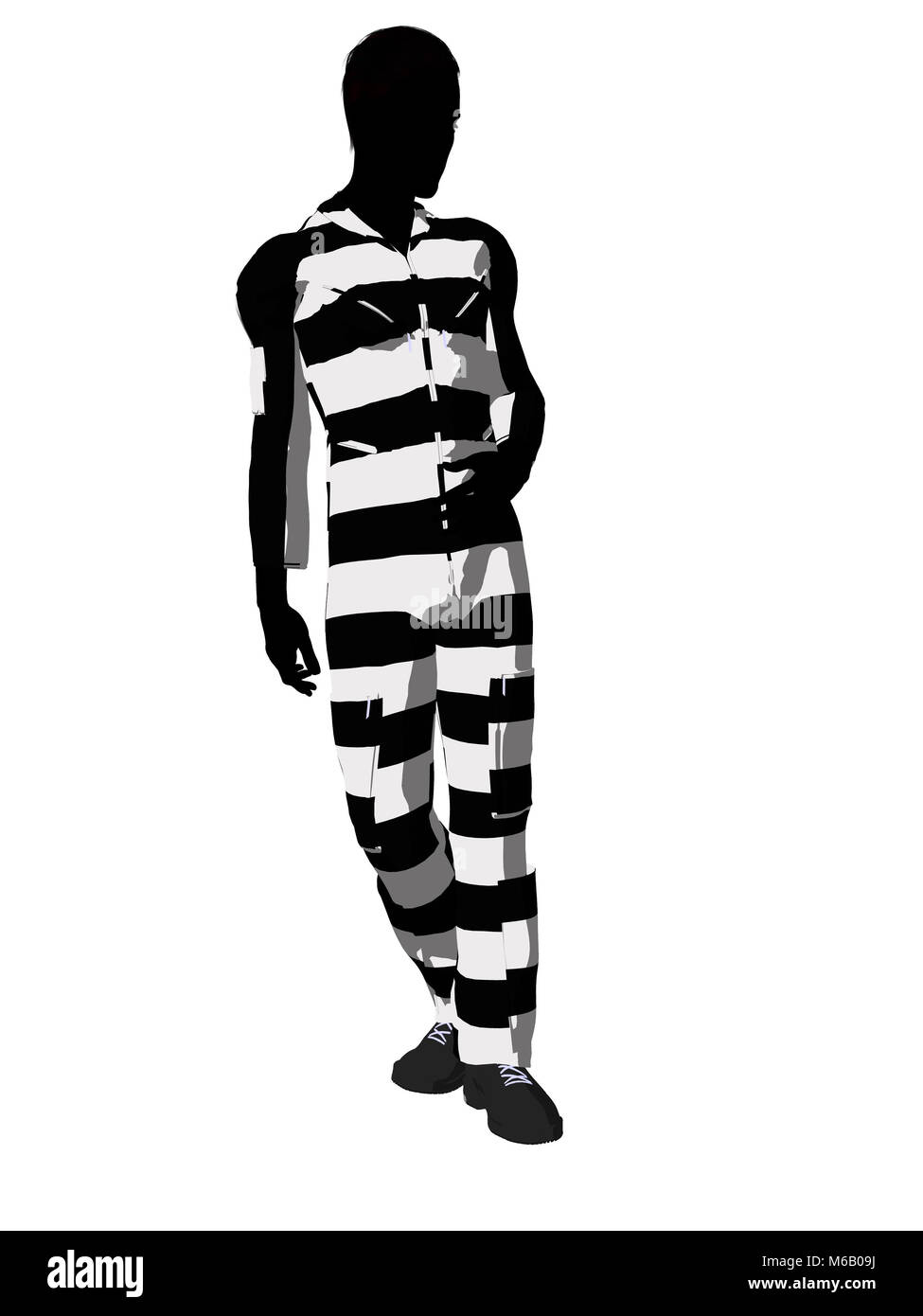 Male criminal on a white background Stock Photo - Alamy
