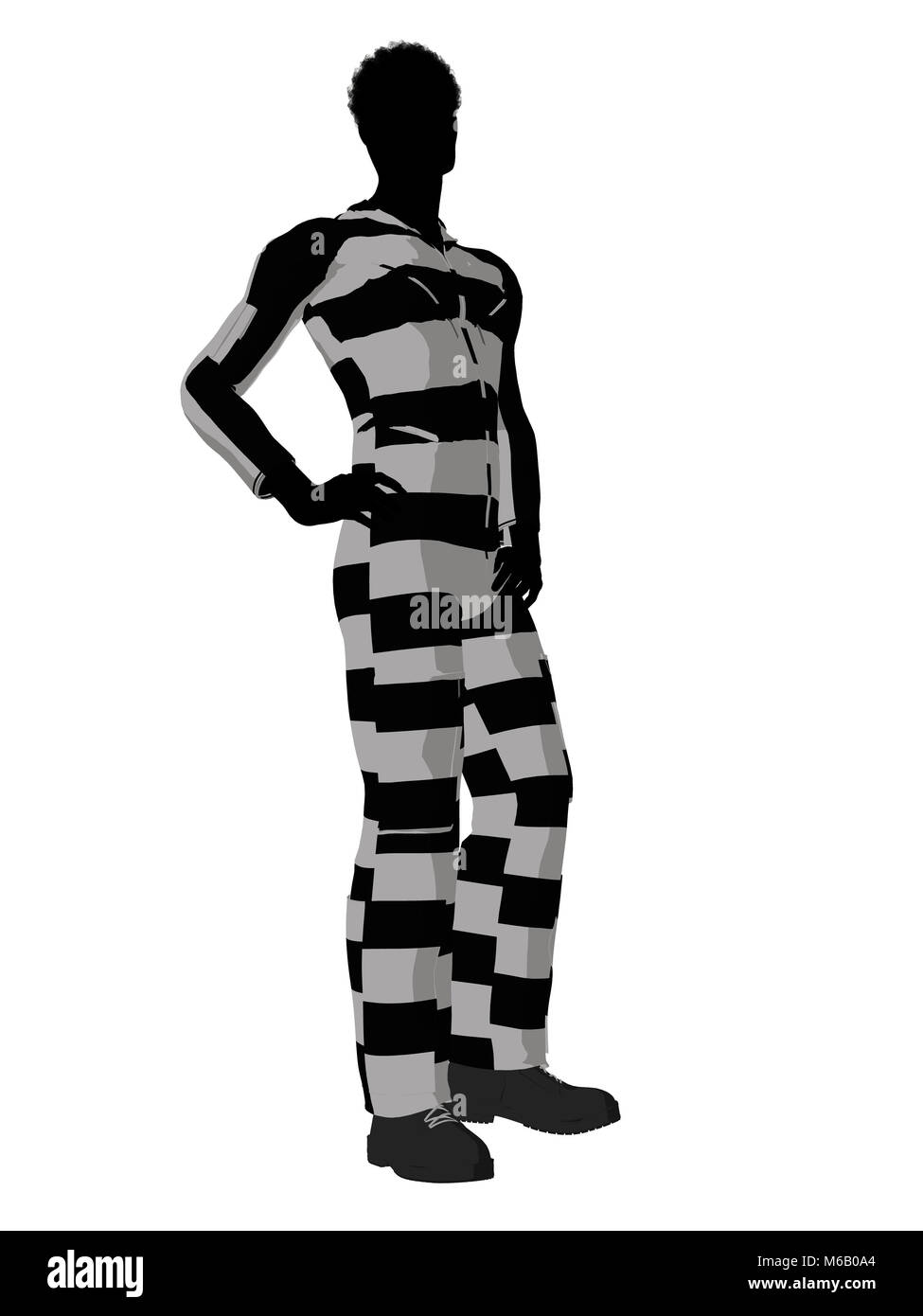 African american male criminal on a white background Stock Photo - Alamy