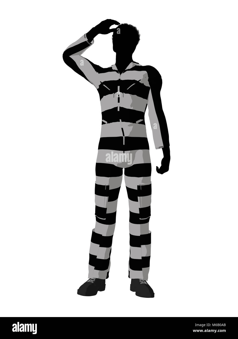 African american male criminal on a white background Stock Photo - Alamy