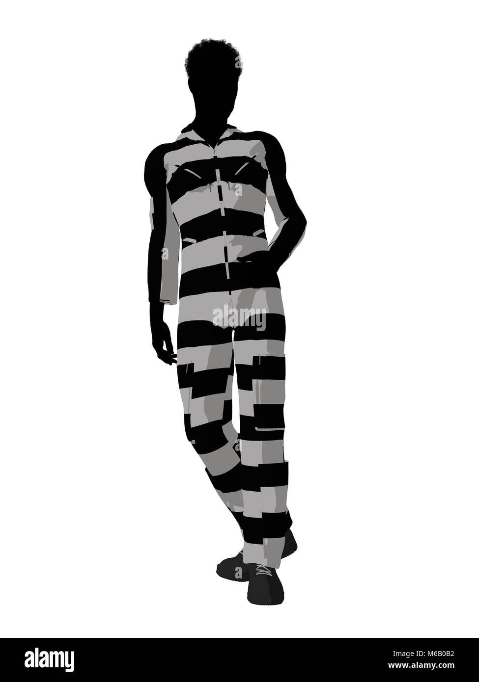 African american male criminal on a white background Stock Photo - Alamy