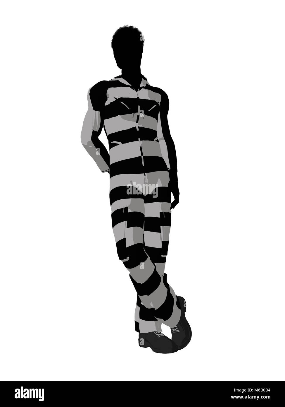 African american male criminal on a white background Stock Photo - Alamy
