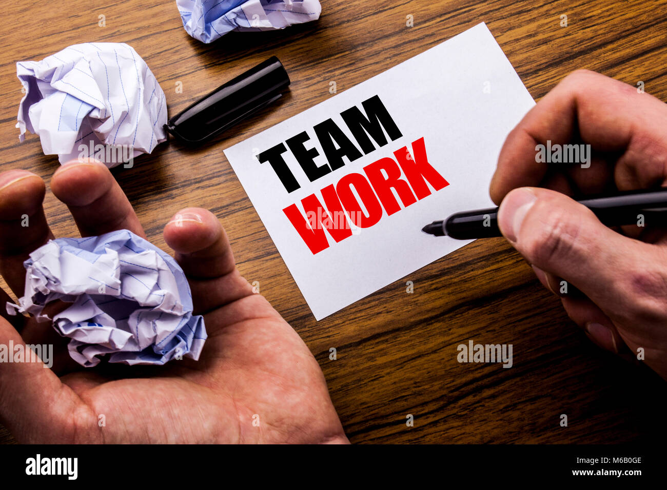 Handwriting text Team Work. Concept for Teamwork Success Motivation ...