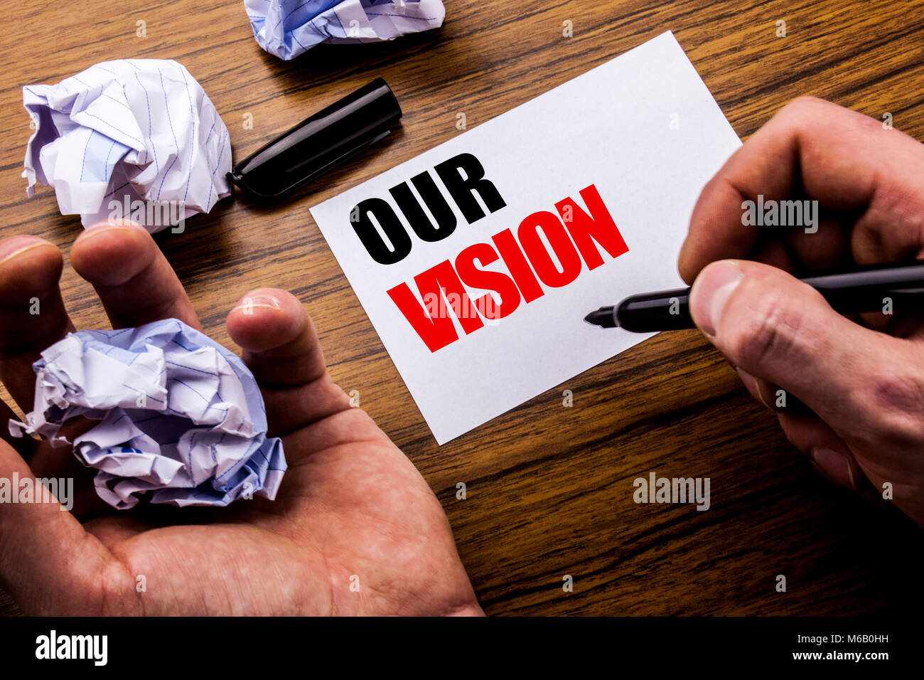 Handwriting text Our Vision. Concept for Marketing Strategy Vision ...