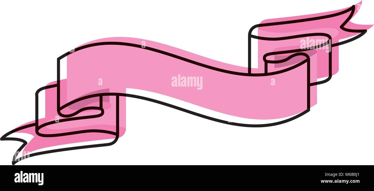 pink ribbon banner decoration ornament Stock Vector Image & Art - Alamy