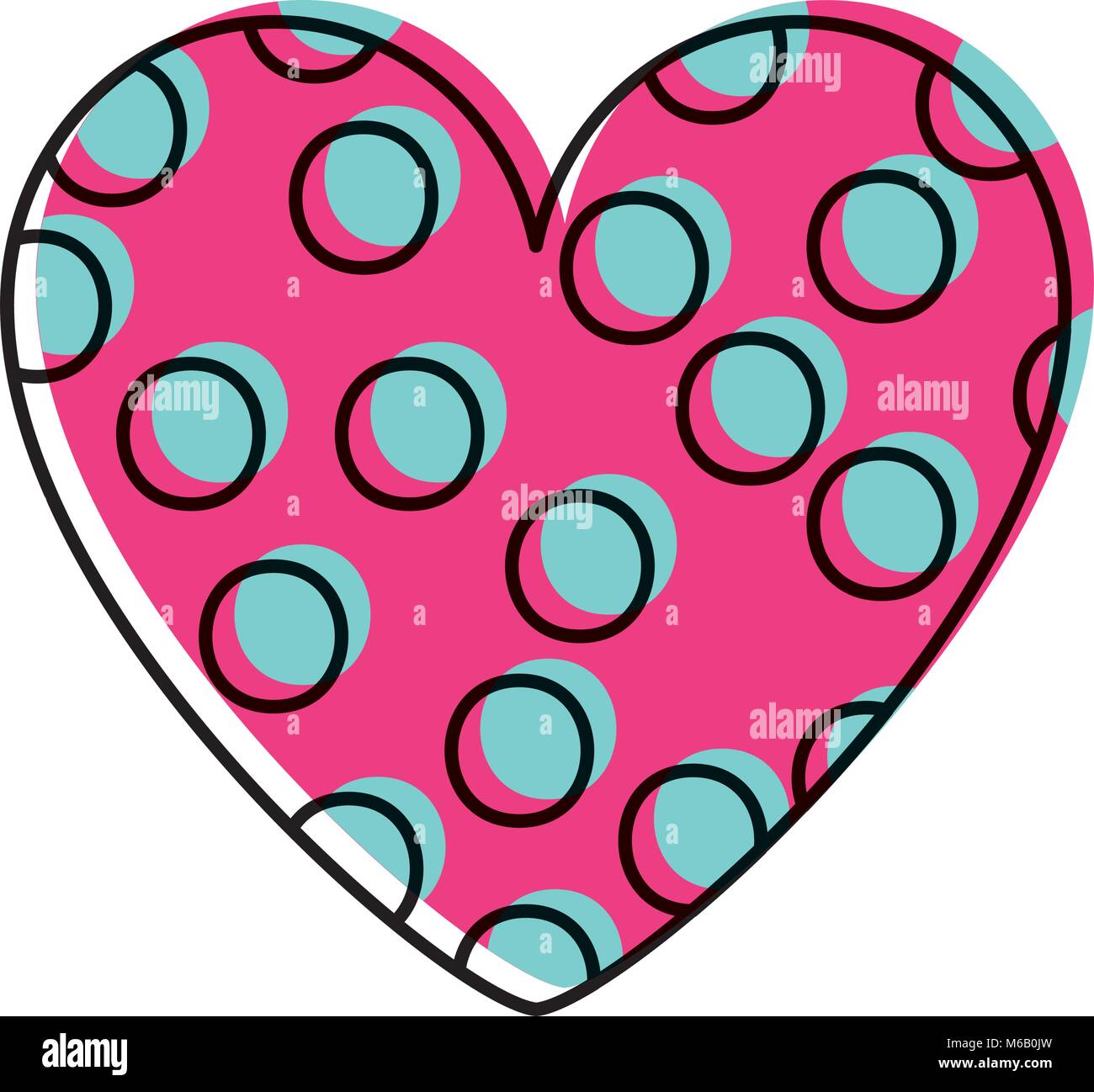 Dotted heart in love Stock Vector Images - Alamy