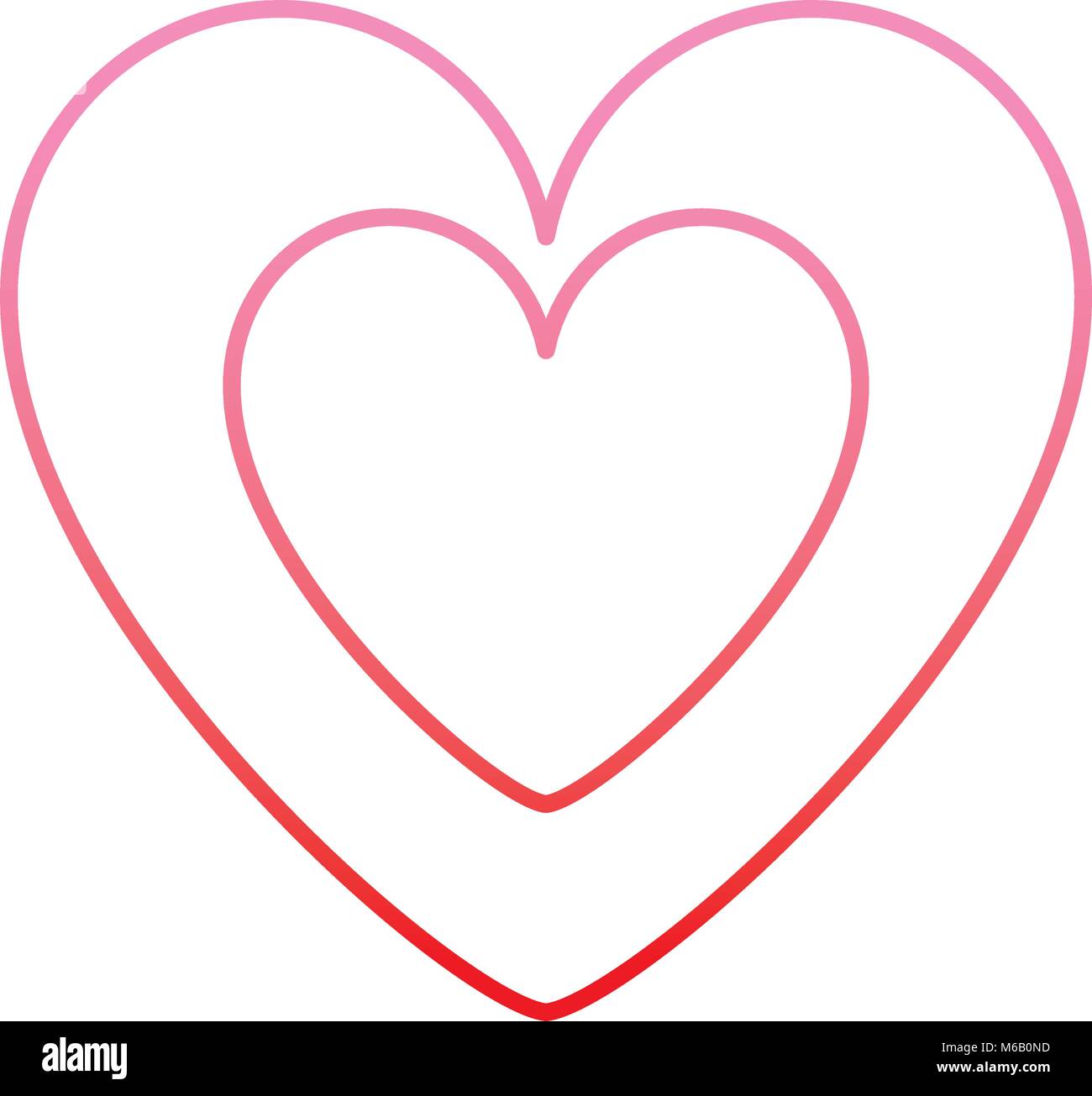 cute pink heart in love decoration Stock Vector Image & Art - Alamy
