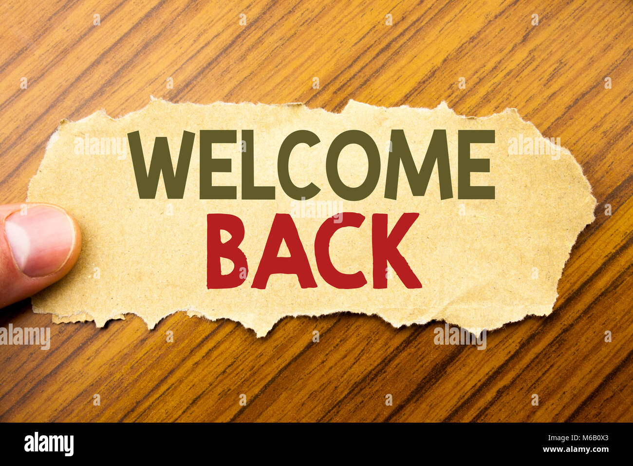 Writing text showing Welcome Back. Business concept for Emotion ...