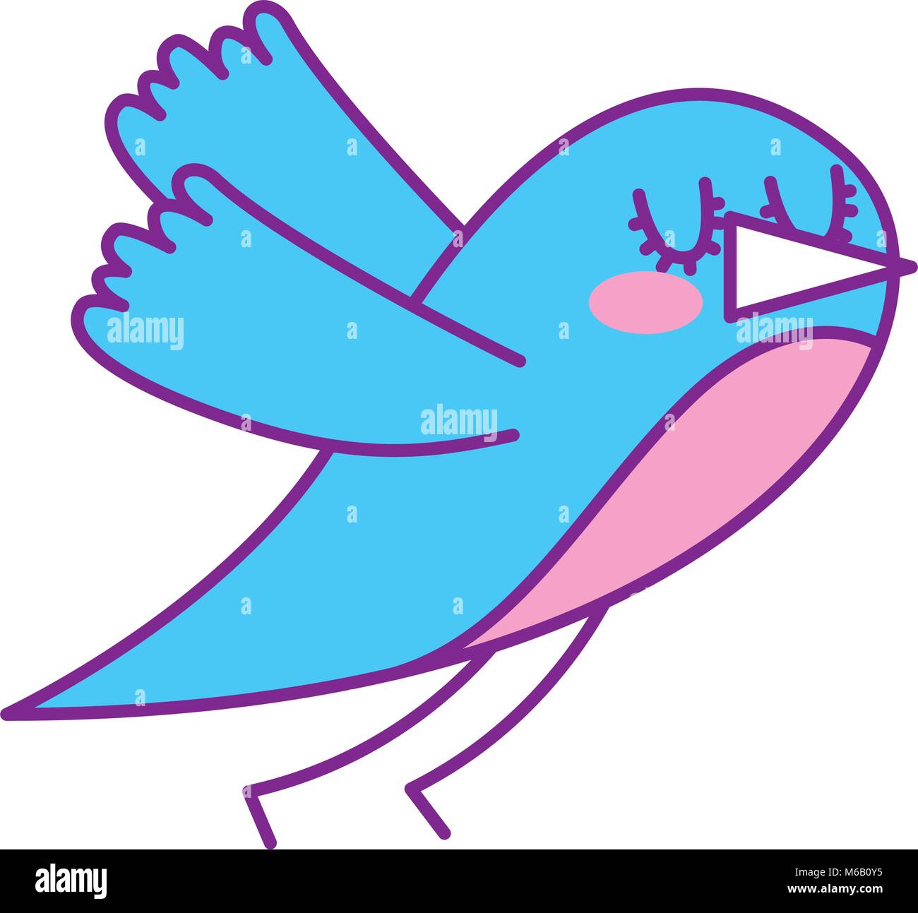 cute cartoon bird animal beauty Stock Vector Image & Art - Alamy