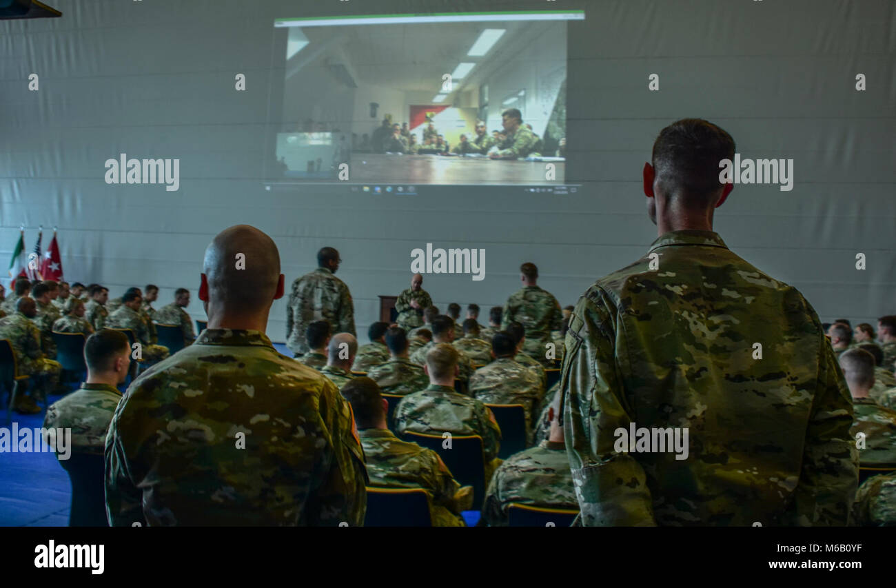 Maj. Jacob Cross, XO, and Col. Jay Bartholomees, commander of the 173rd ...