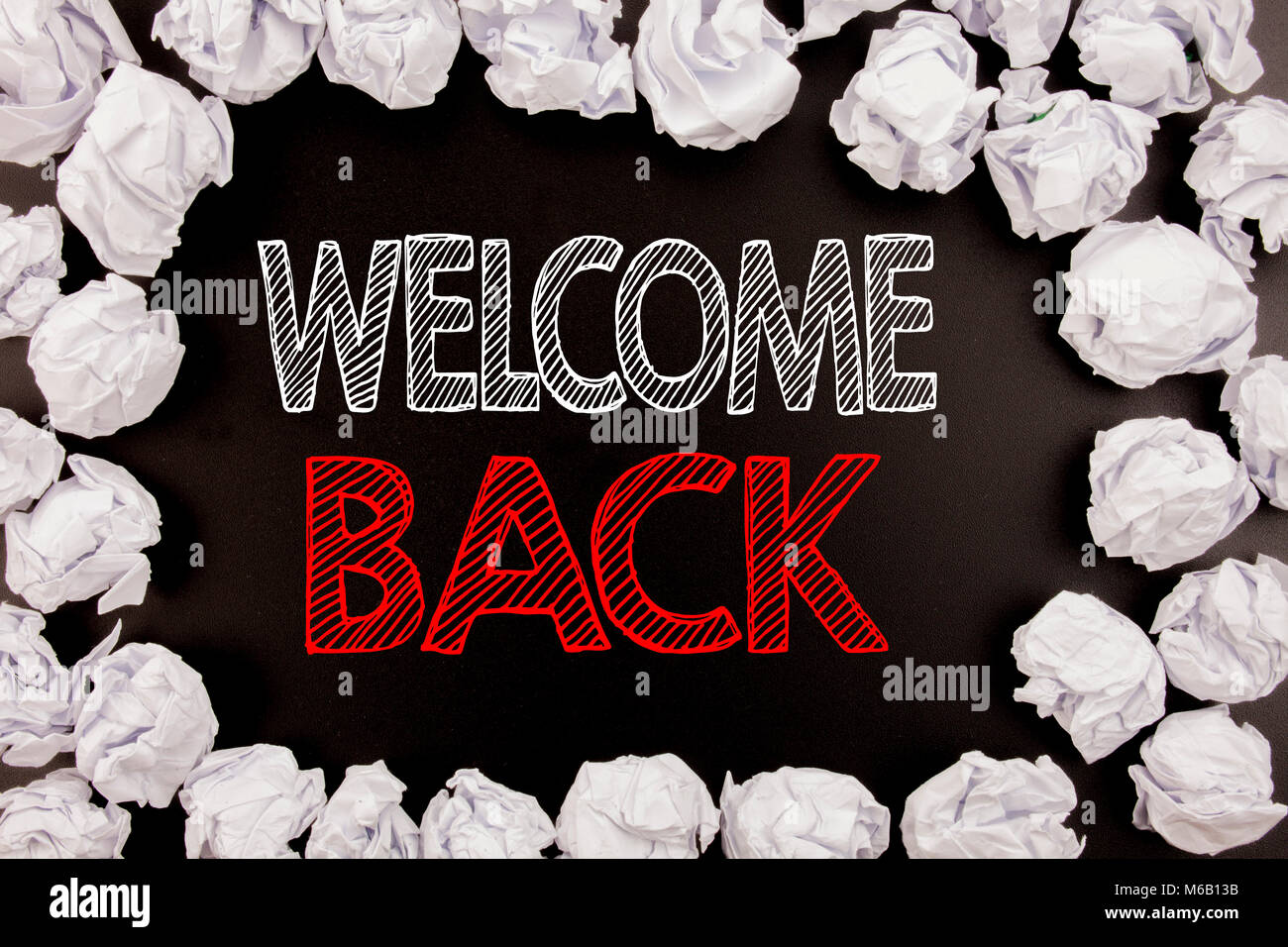 Writing text showing Welcome Back. Business concept for Emotion ...