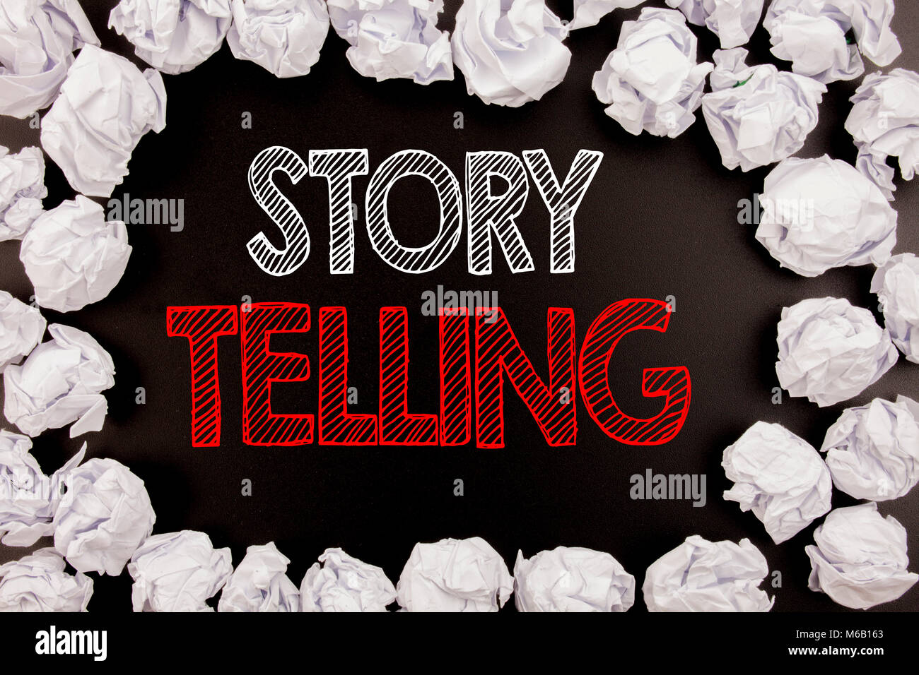 Writing text showing Storytelling. Business concept for Teller Story ...