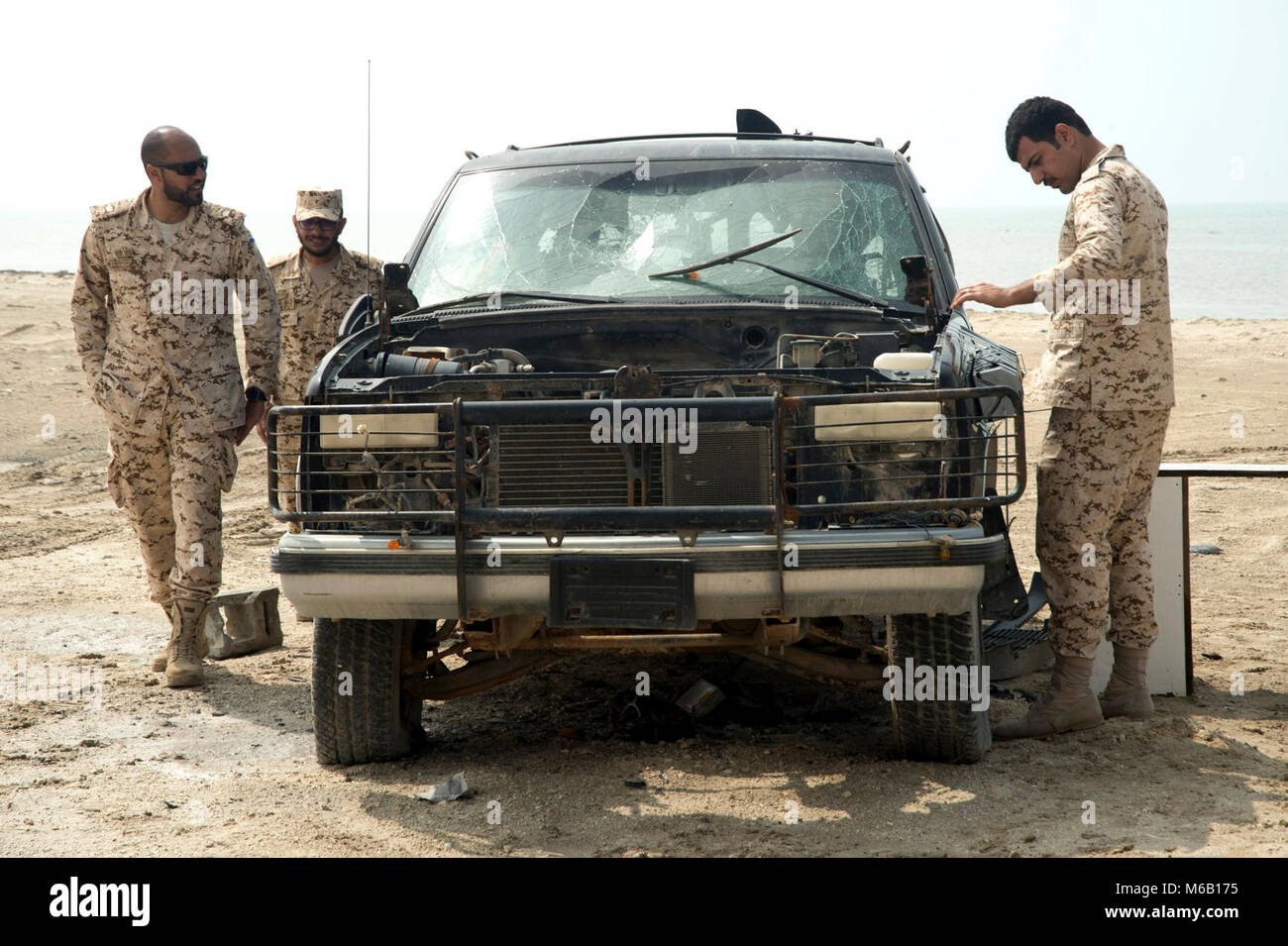 BAHRAIN (Feb 26, 2018) Bahrain Defense Force (BDF) service members ...