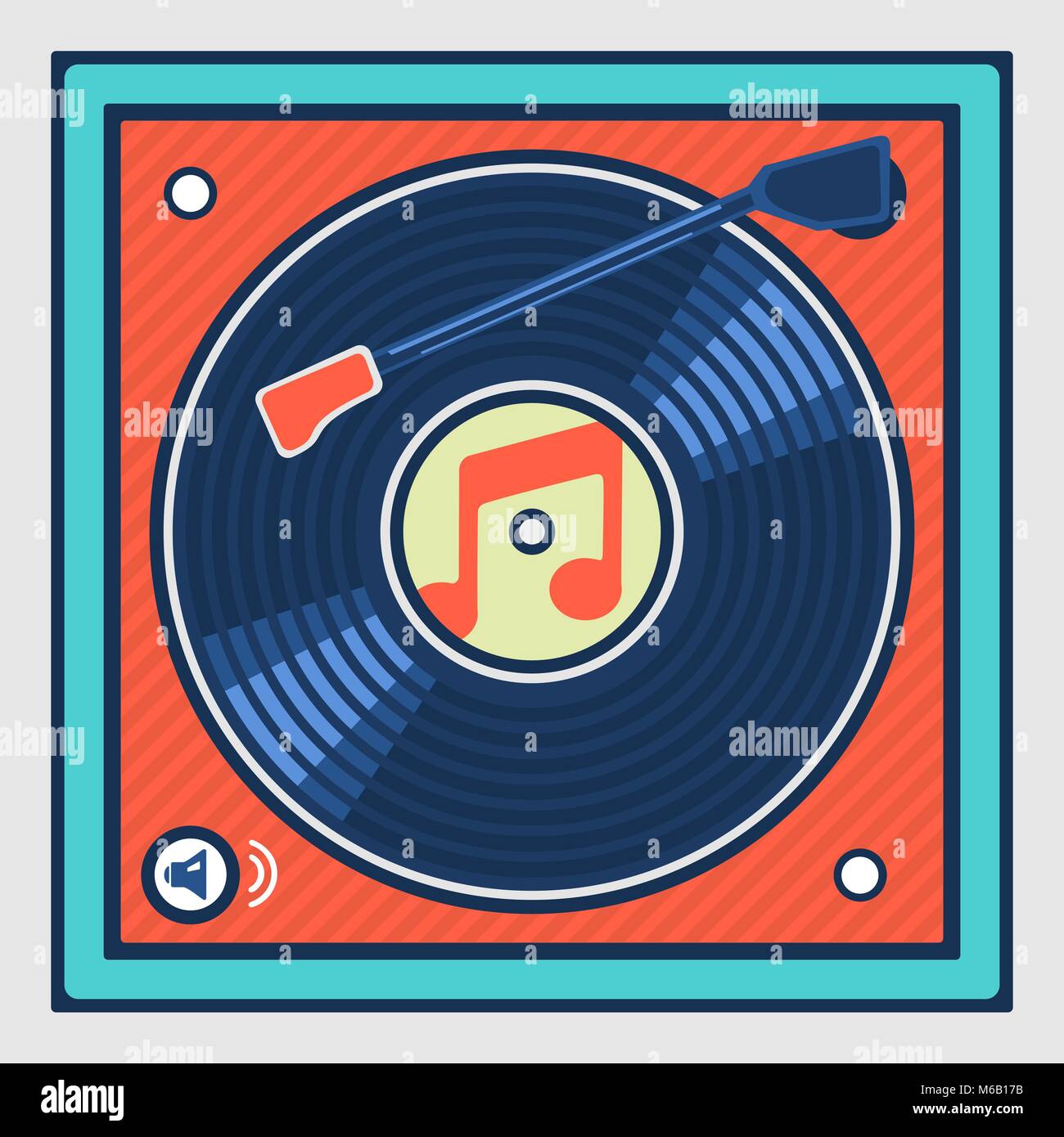 Vector Illustration Vinyl Player Stock Vector Image & Art - Alamy