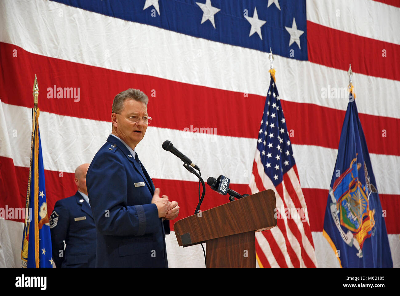 Major General Anthony German, the Adjutant General of New York, speaks ...