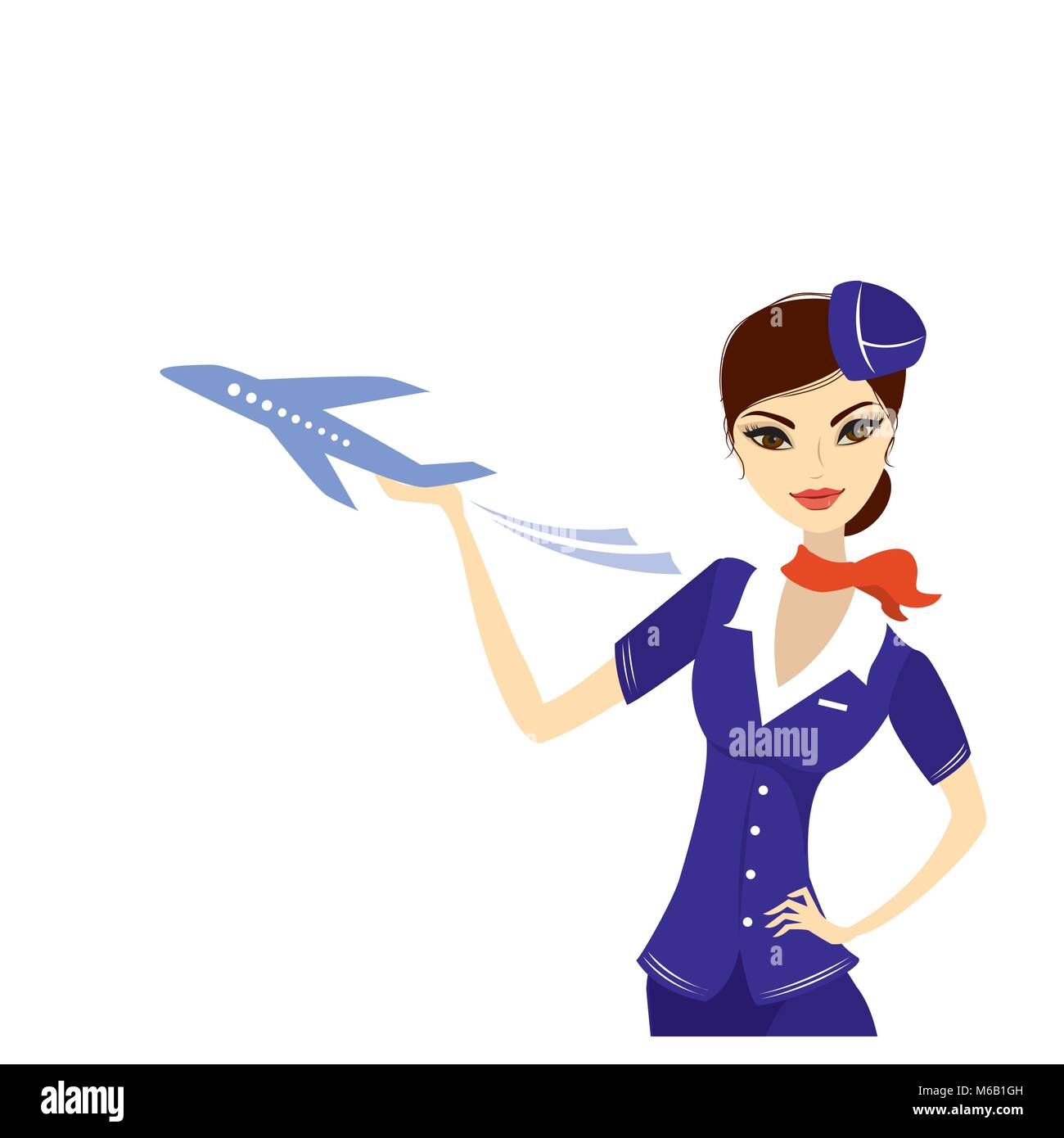 Stewardess icon vector vectors hi-res stock photography and images - Alamy