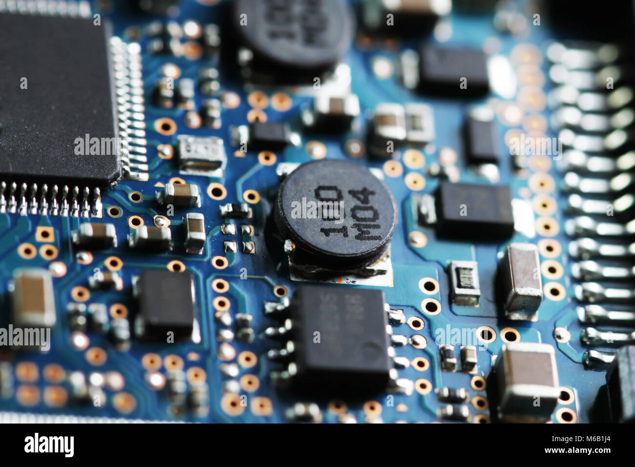 Circuit board closeup Stock Photo - Alamy