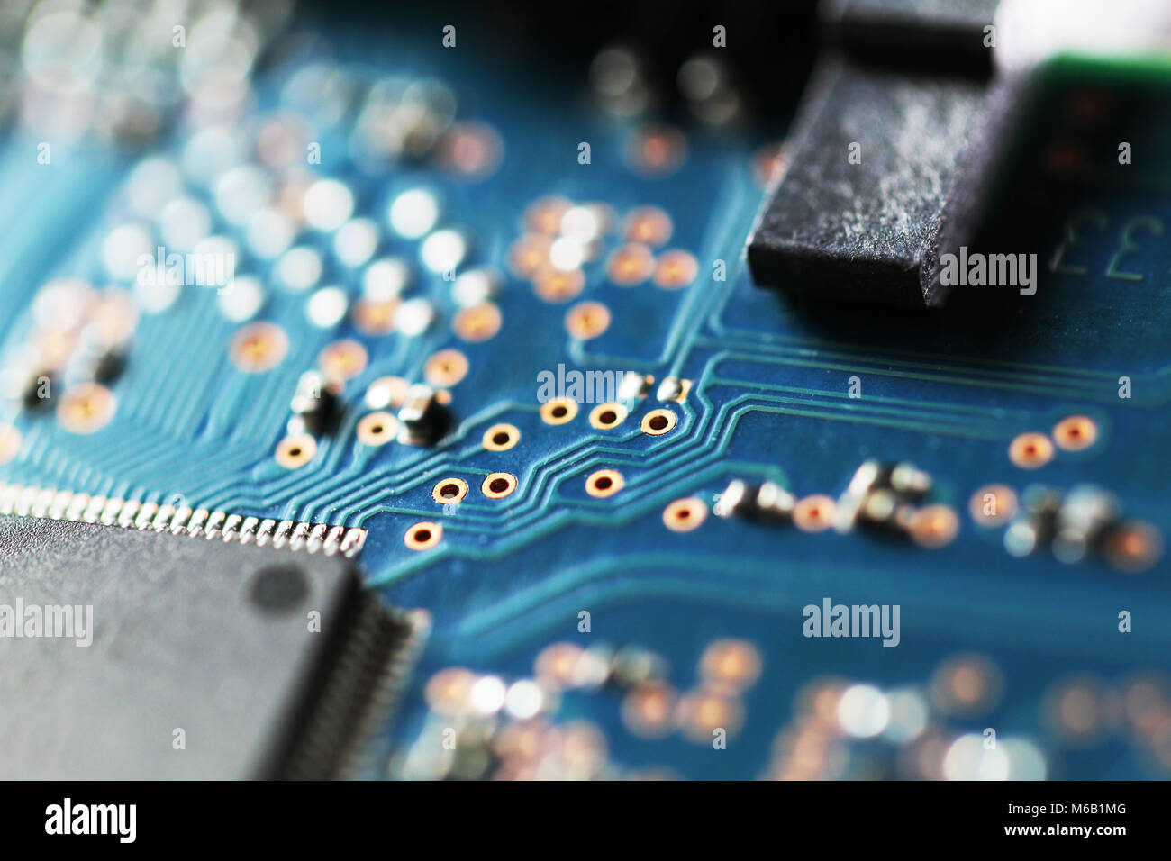 Circuit board closeup Stock Photo - Alamy