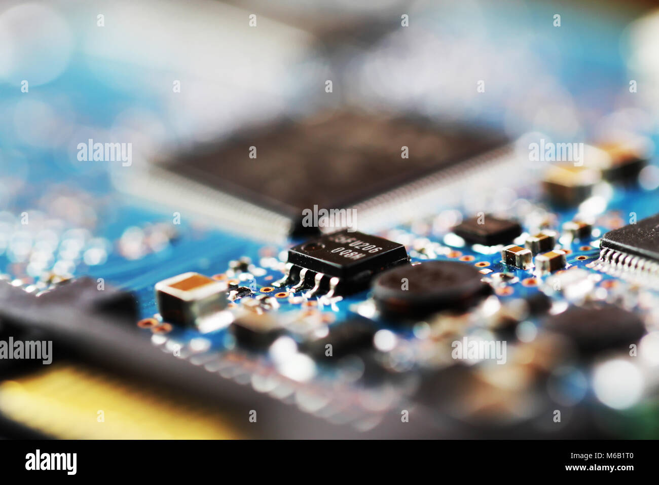 Circuit board closeup Stock Photo - Alamy