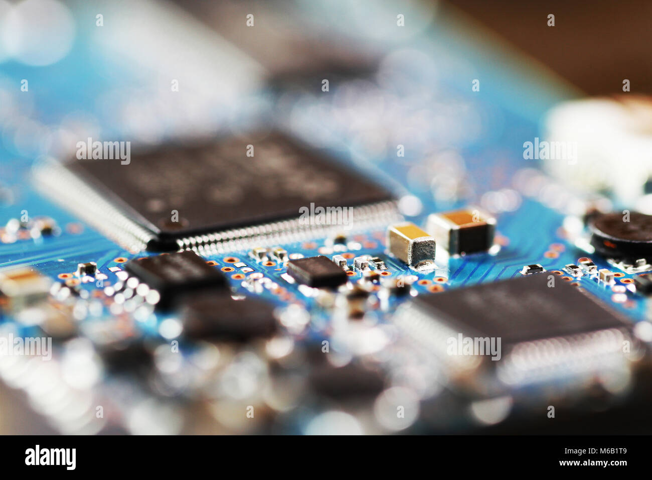 Circuit board closeup Stock Photo - Alamy