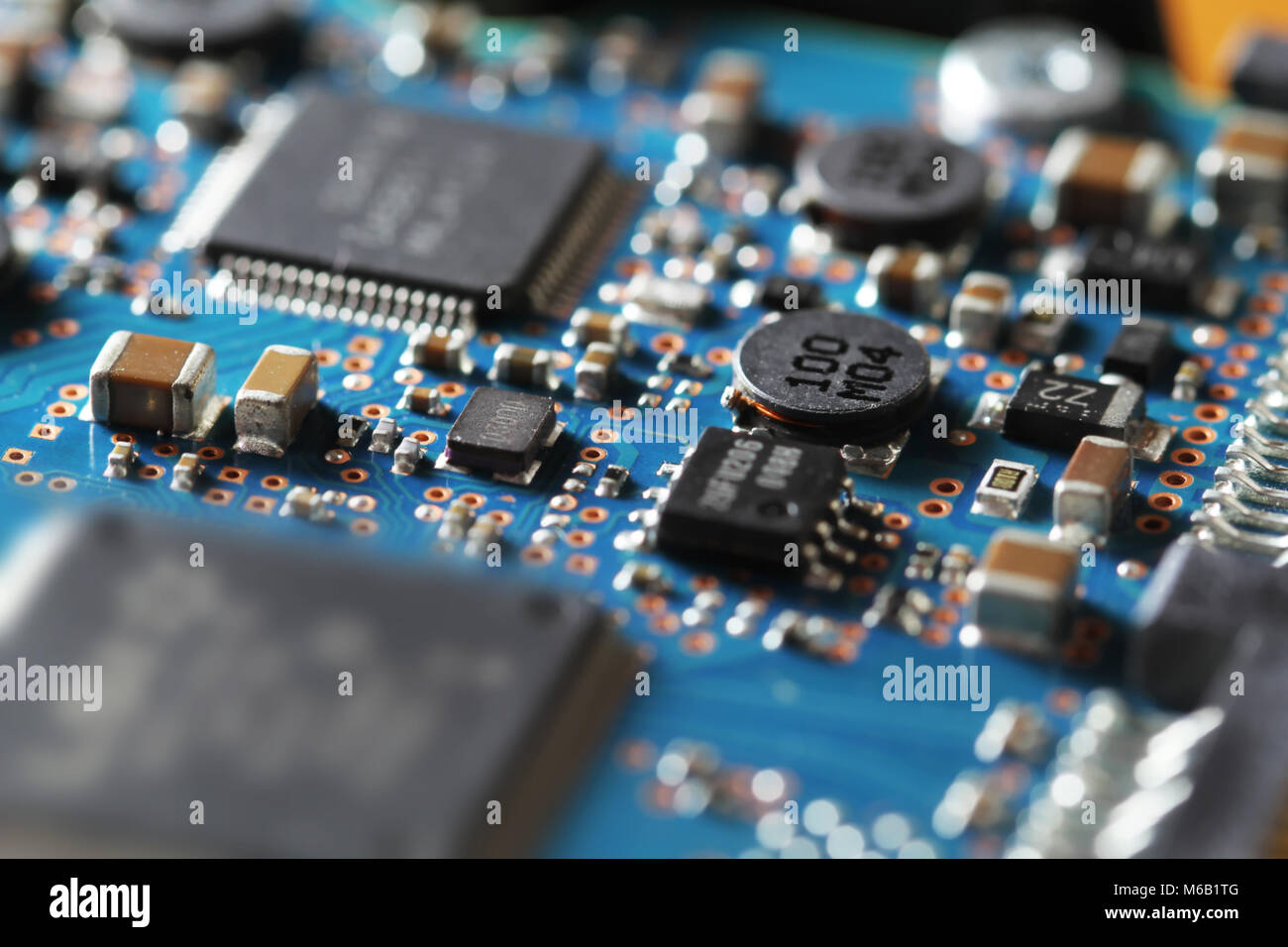 Circuit board closeup Stock Photo - Alamy