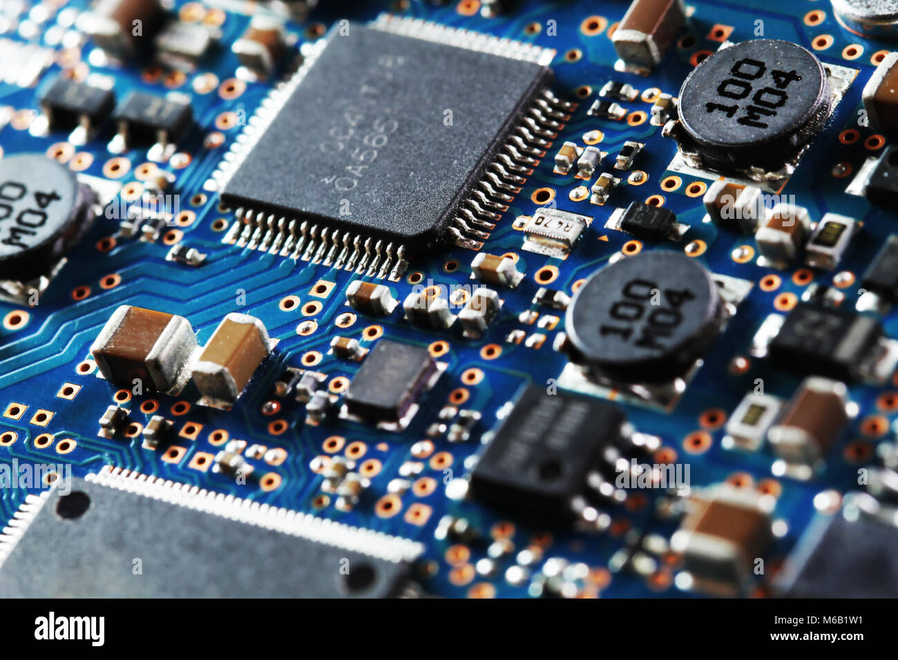 Circuit board closeup Stock Photo - Alamy