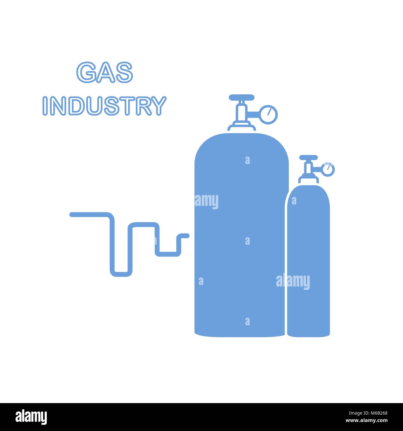 Gas cylinders. Gas industry. Design for poster or print Stock Vector ...