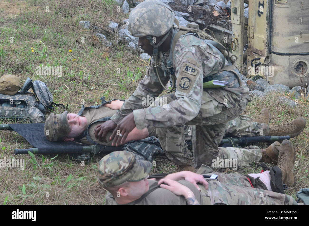 Staff Sgt. Tyquawon Frazier, a squad leader assigned to the 385th ...