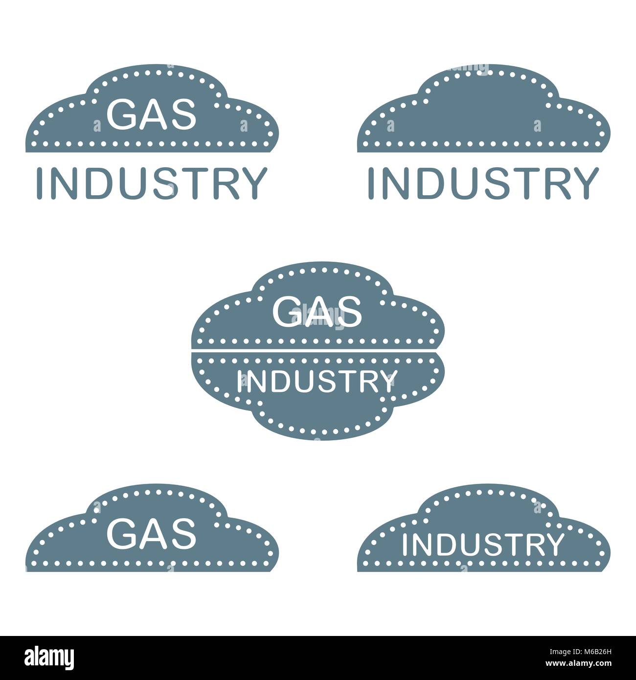 Label, stickers, logos of the gas industry. Design for announcement ...