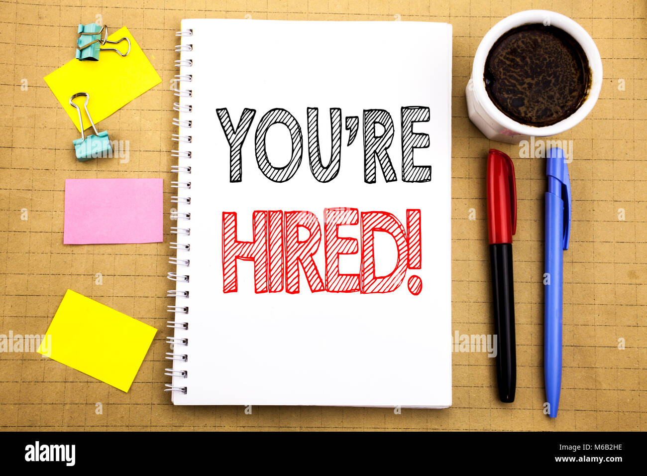 Word, writing You Are Hired. Business concept for Hiring Employee ...