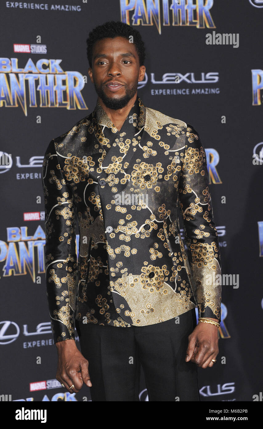 Film Premiere of Black Panther Featuring: Chadwick Boseman Where: Los ...