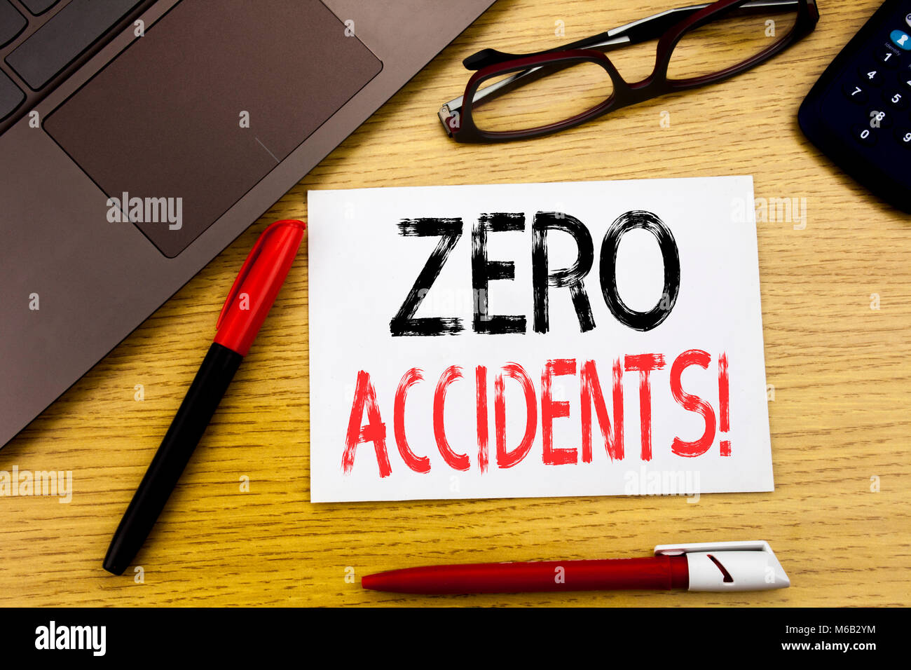 Conceptual hand writing text showing Zero Accidents. Business concept ...