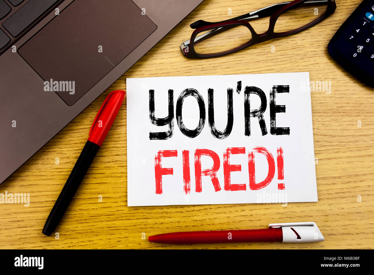 Fired message concept written hi-res stock photography and images - Alamy