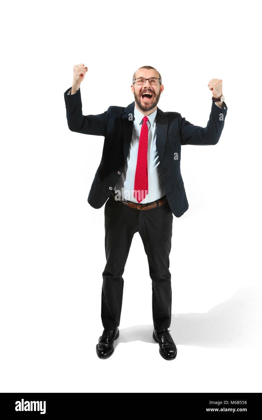 Winning success man happy ecstatic celebrating being a winner. Dynamic ...