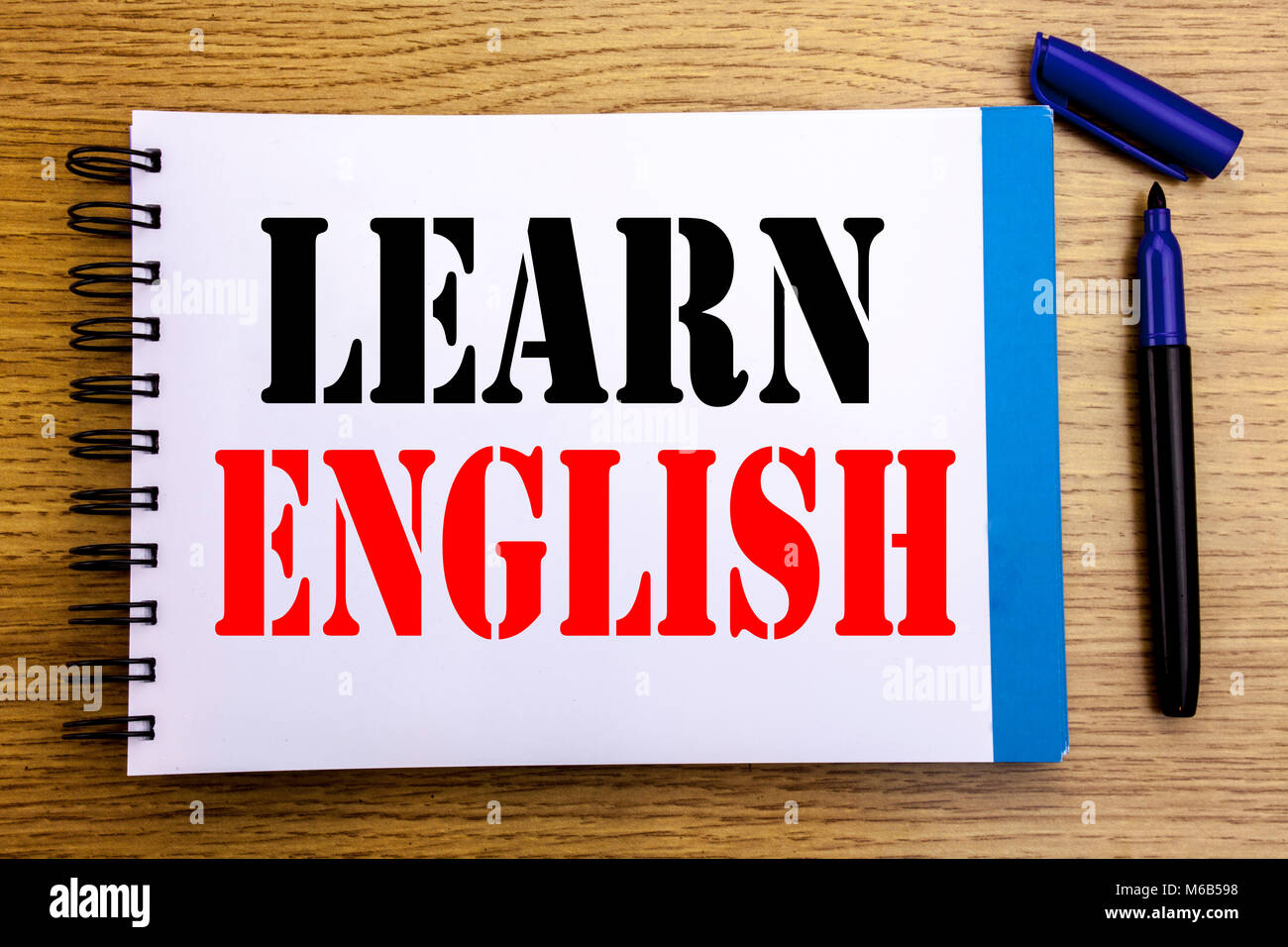 Handwriting Announcement text showing Learn English. Business concept ...