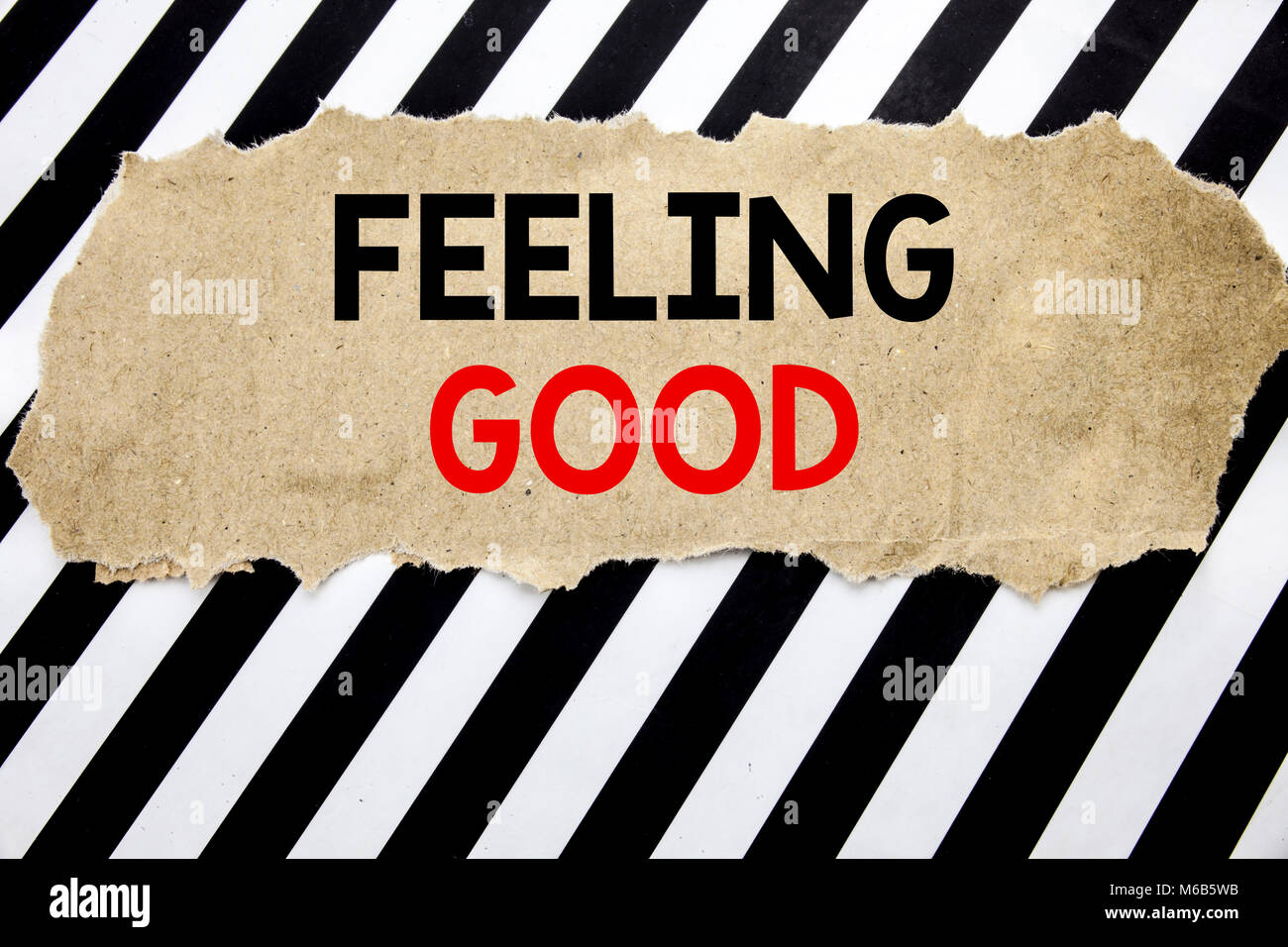 Handwritten text showing Feeling Good. Business concept writing for ...