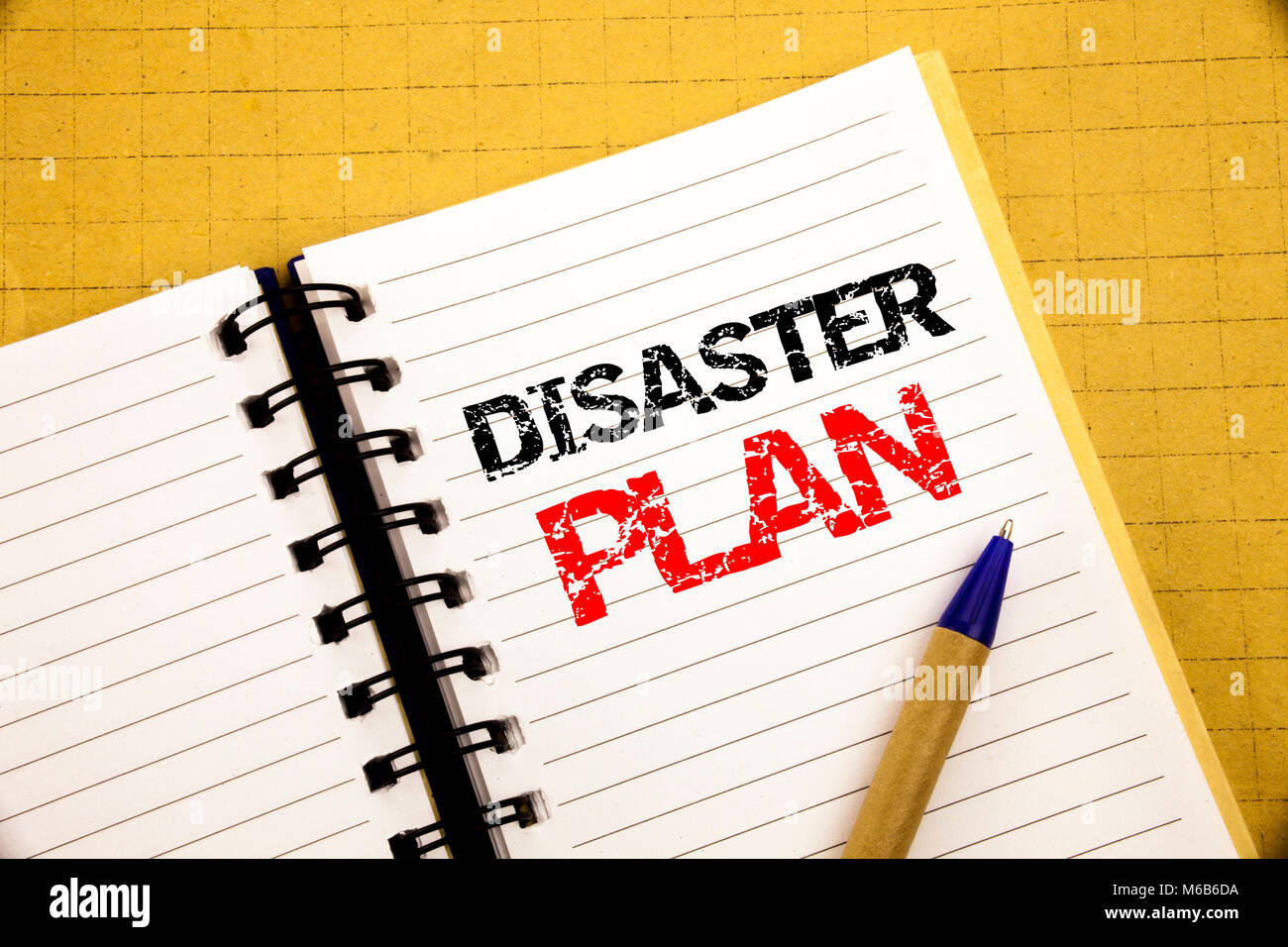 Disaster Plan. Business concept for Emergency Recovery written on ...