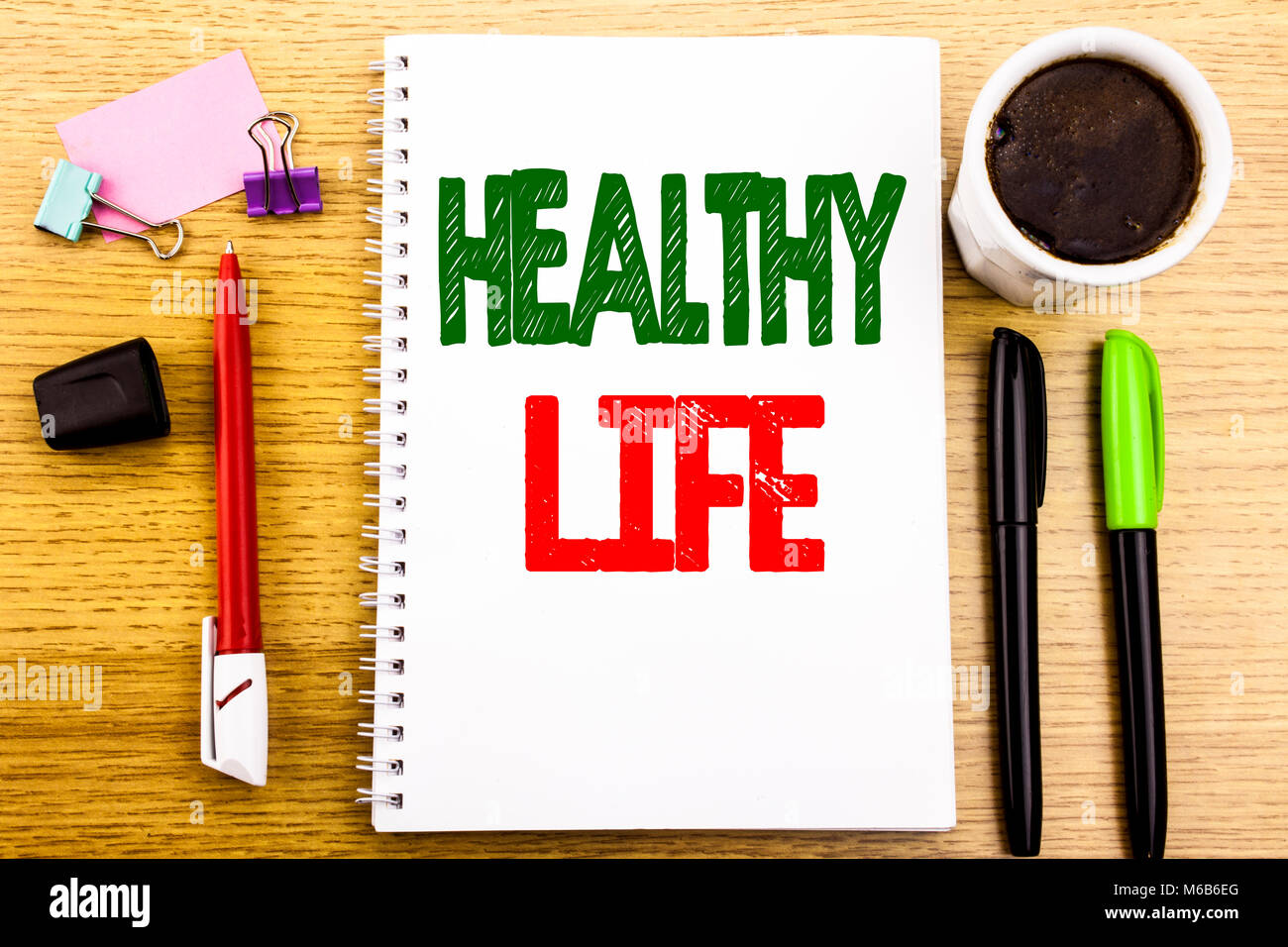 Hand writing text caption showing Healthy Life. Business concept for ...