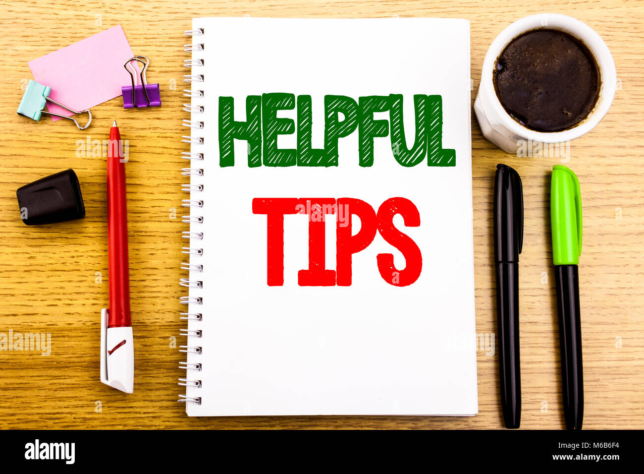 Hand writing text caption showing Helpful Tips. Business concept for ...