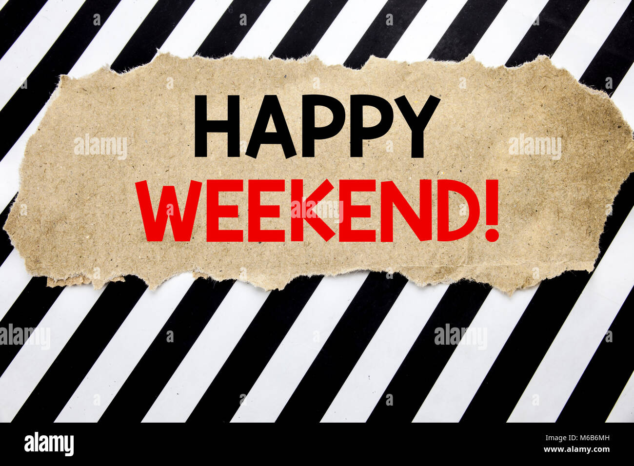 Handwritten text showing Heppy Weekend . Business concept writing for ...