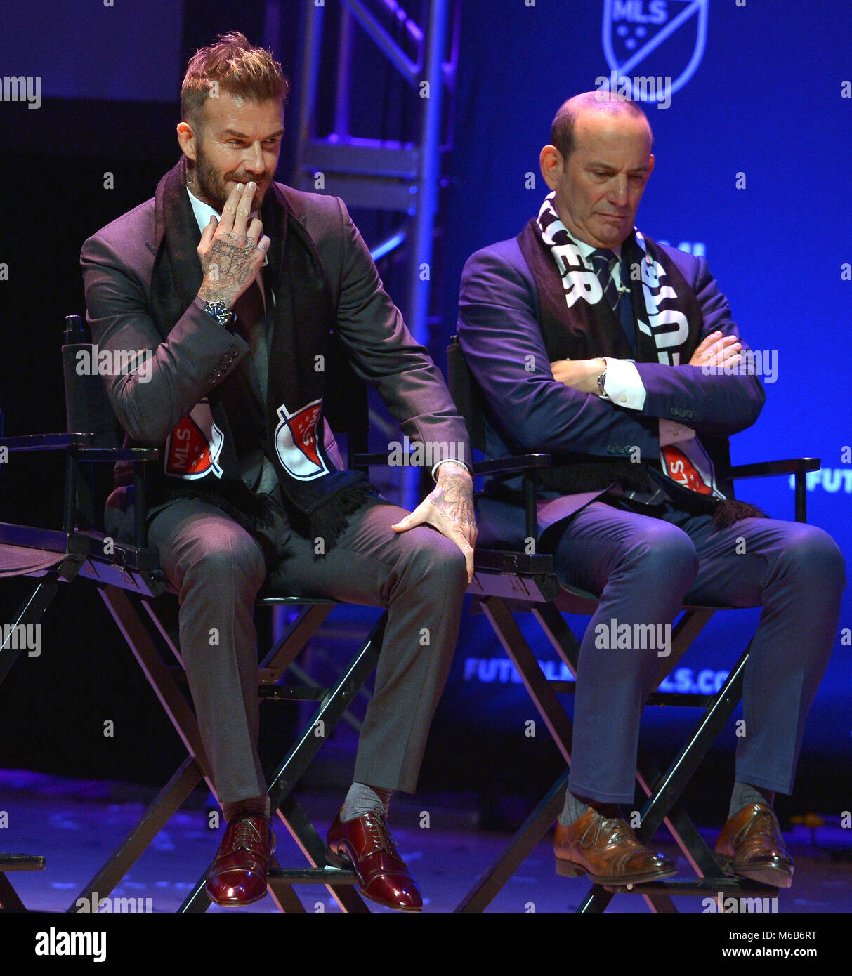 Press conference announcing an MLS franchise in Miami at the Adrienne ...